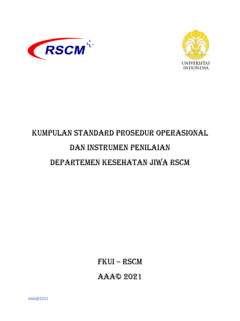 Prosedur Rawat Inap Kesehatan Jiwa | PDF
