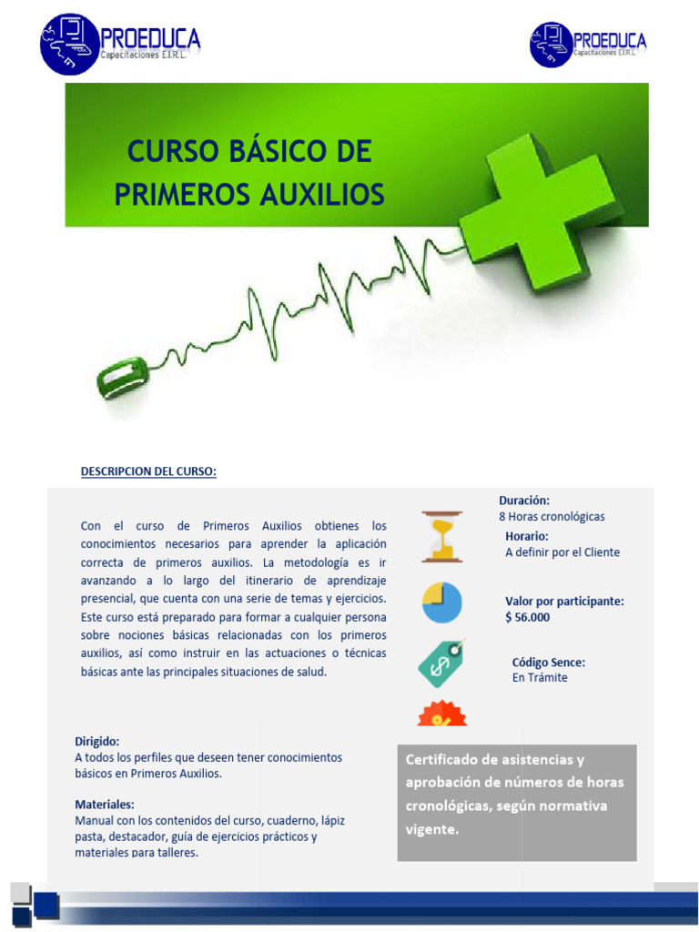Programa Primeros Auxilios | PDF | Primeros auxilios | Aprendizaje