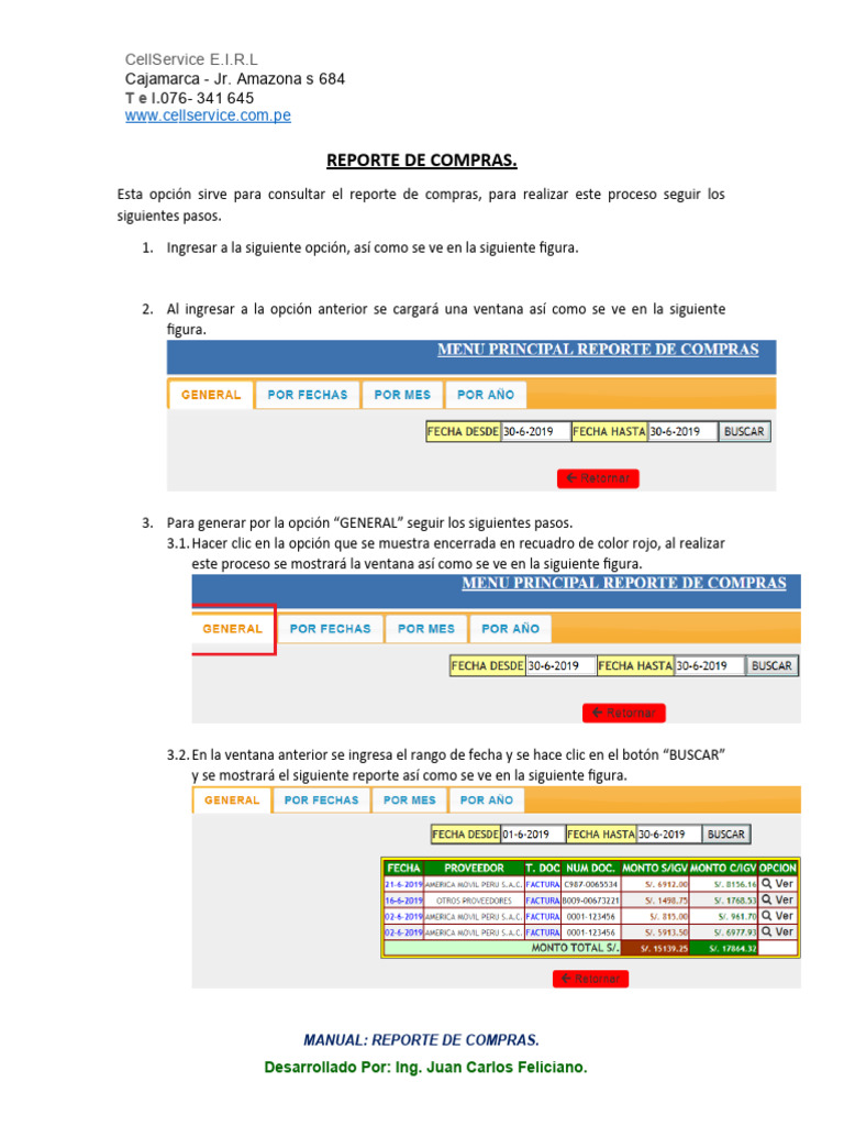 1.1. REPORTE DE COMPRAS | PDF