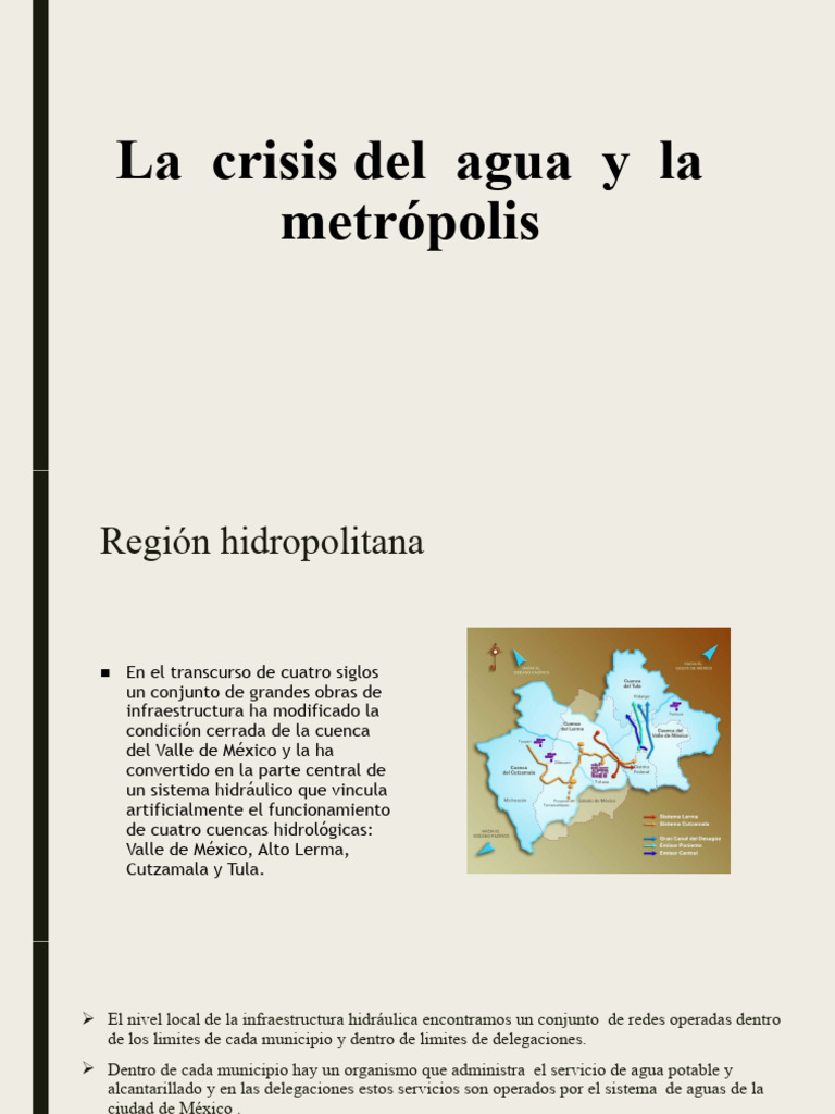 Crisis del agua en la metrópoli | PDF | Agua | Ingeniería hidráulica