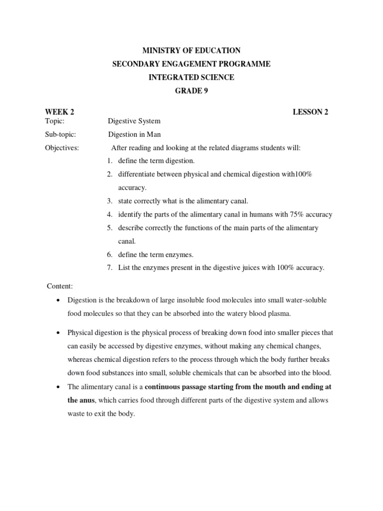 Digestion in Man | PDF | Digestion | Stomach