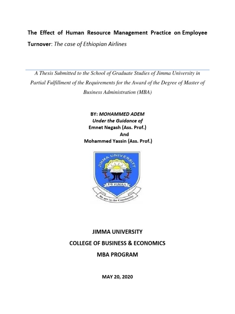 Mohammed Adem Wehab - Revised-Final Thesis (After-Defense) | PDF | Performance Appraisal | Human ...