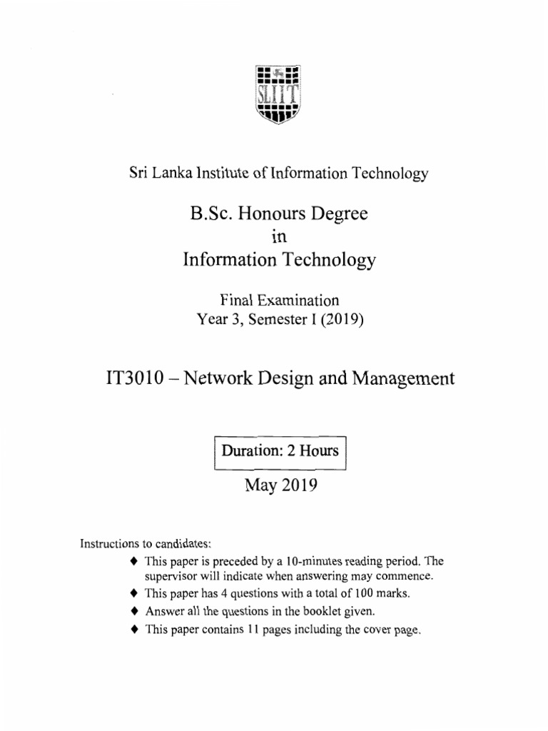 IT3010 - 2019 - Network Design and Management | PDF | Domain Name ...