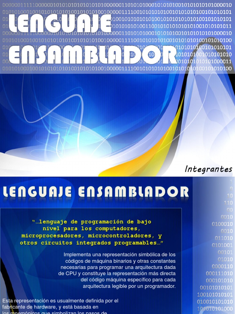 Lenguaje Ensamblador | Descargar gratis PDF | Lenguaje ensamblador | Áreas de informática