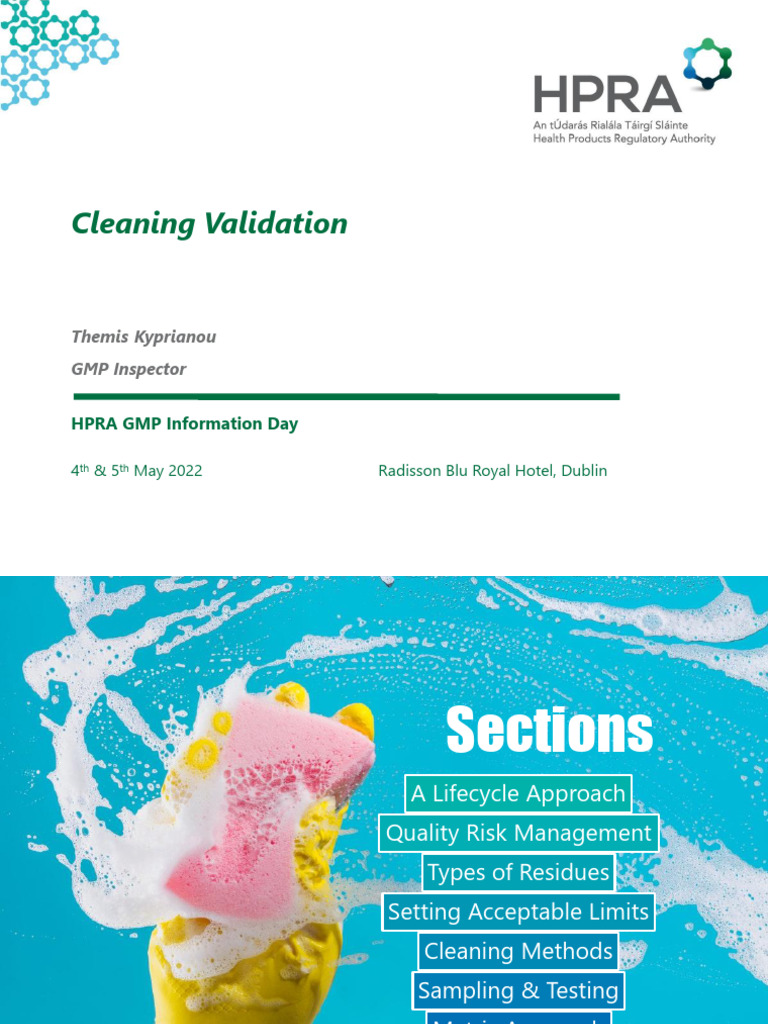 GMP Cleaning Validation Guide | PDF | Business | Science & Mathematics