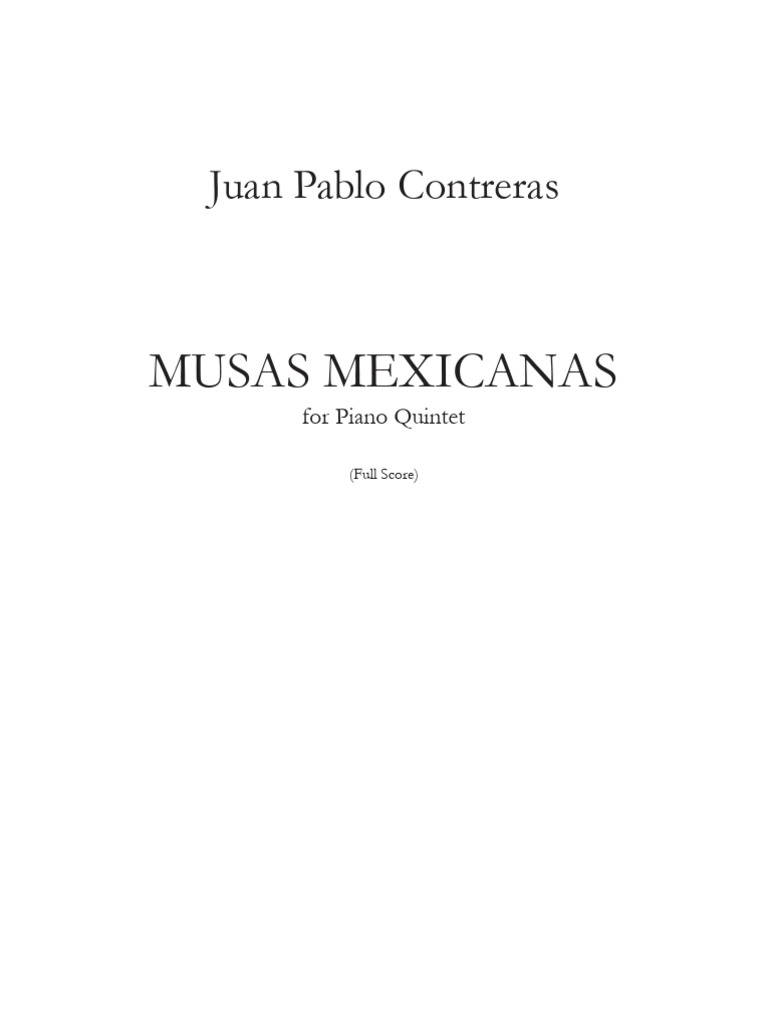 00 Musas Mexicanas - FS-Pno - Ed 2 | PDF | European Musical Instruments | Musicology
