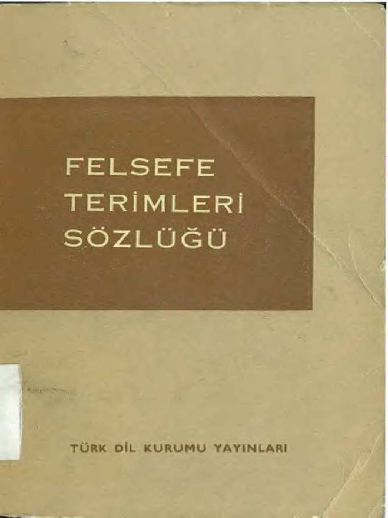 Bedia Akarsu, Felsefe Terimleri Sozlugu | PDF