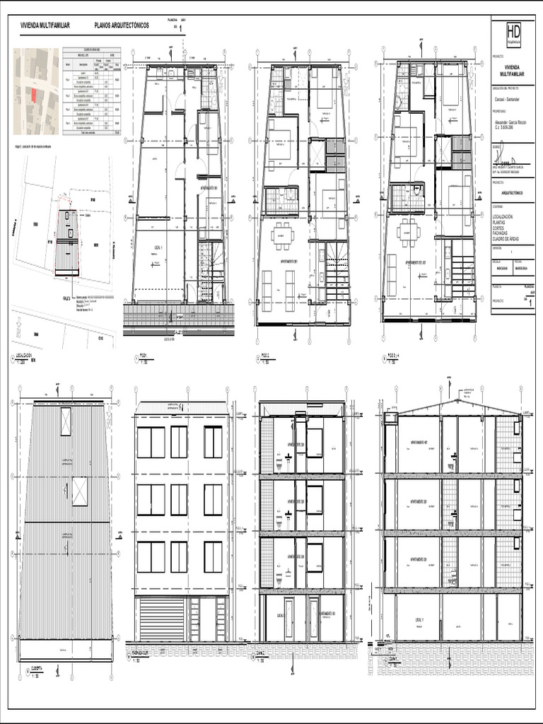 Diseño Edificio de 4 Pisos en Carcasí Santander | PDF