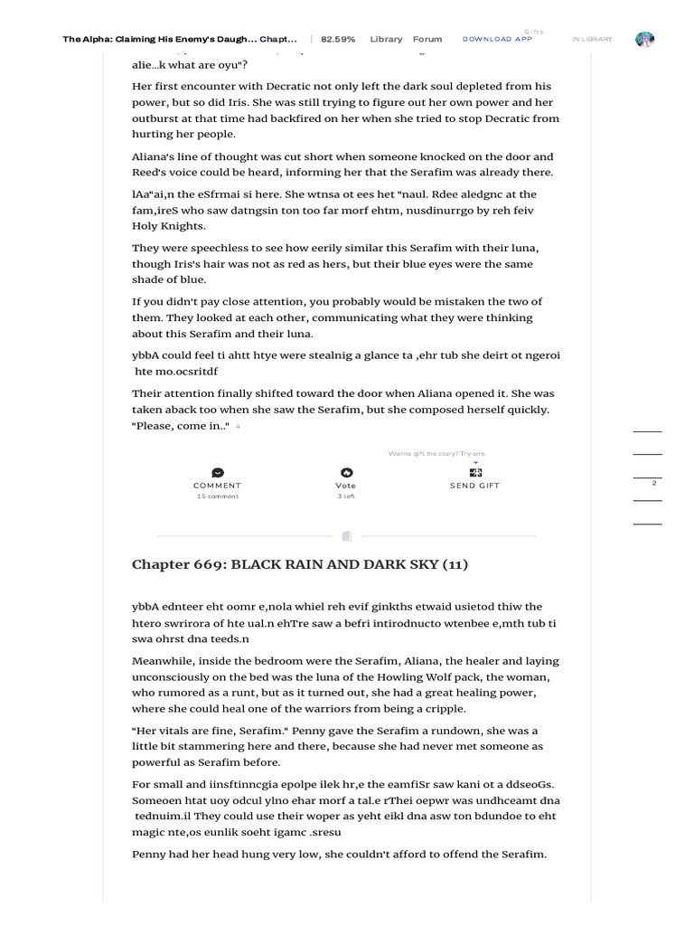 Chapter 669-676 The Alpha - Claiming His Enemy's Daughter Chapter 676 - BLACK RAIN and DARK SKY ...