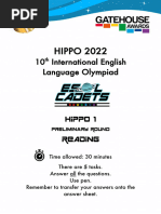 Stage 3 Hippo Exam Sample Test | PDF
