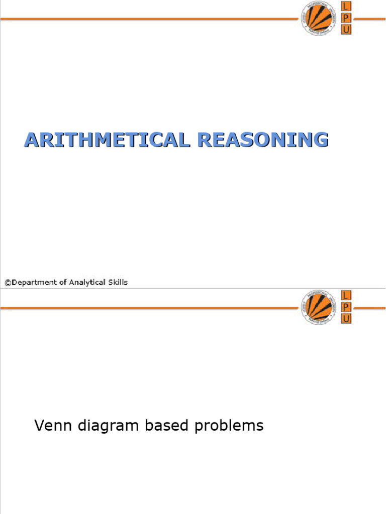 Lecture1212 - 19073 - Lecture1313 - 25253 - Arithmetical Reasoning | PDF | Mathematics | Science