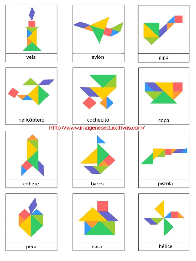 fichas para jugar tangram | PDF