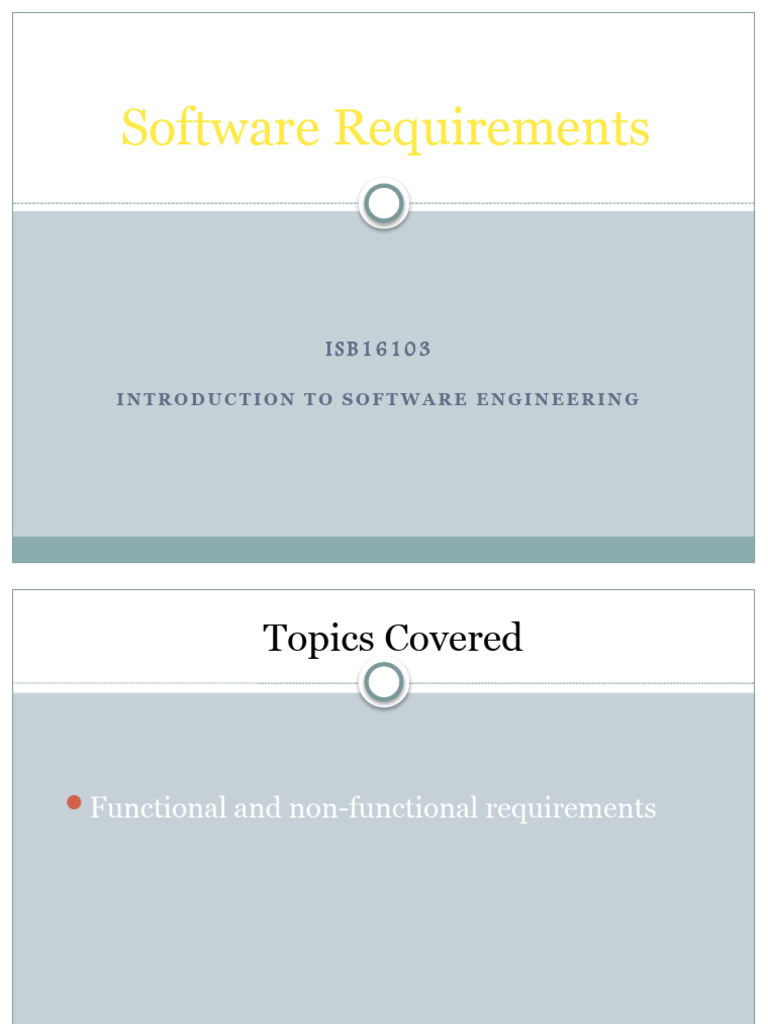 01 Chap 3 - Software Requirements | PDF | System | Reliability Engineering