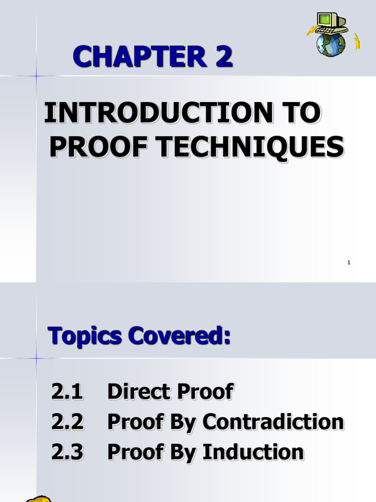 Lecture Chapter 2 Proof of Techniques v2 | PDF | Mathematical Proof | Numbers