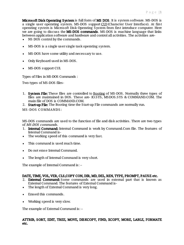 Microsoft Disk Operating System | PDF | System Software | Computer Hardware Microsoft Disk Operating System | PDF | System Software | Computer Hardware