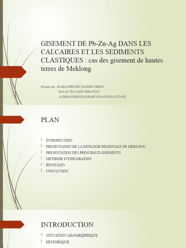 Gisements de Pb-Zn dans les calcaires | PDF | Sciences de la terre ...