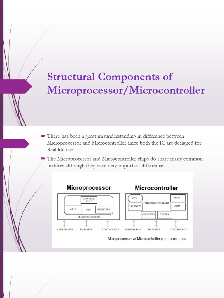 Microprocessor vs Microcontroller Components | PDF | Central Processing Unit | Microcontroller