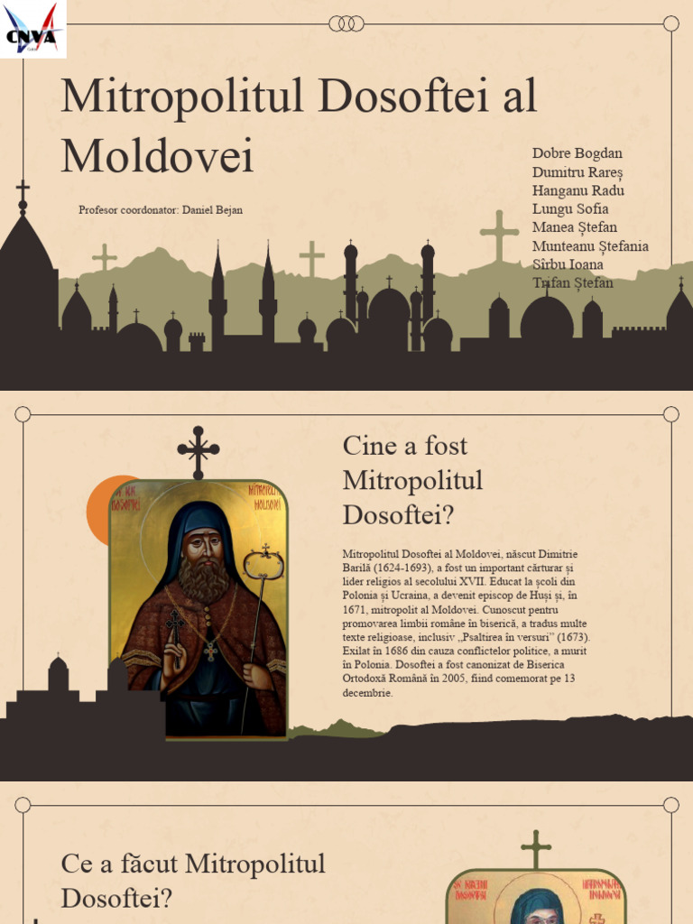 Mitropolitul Dosoftei Al Moldovei | PDF