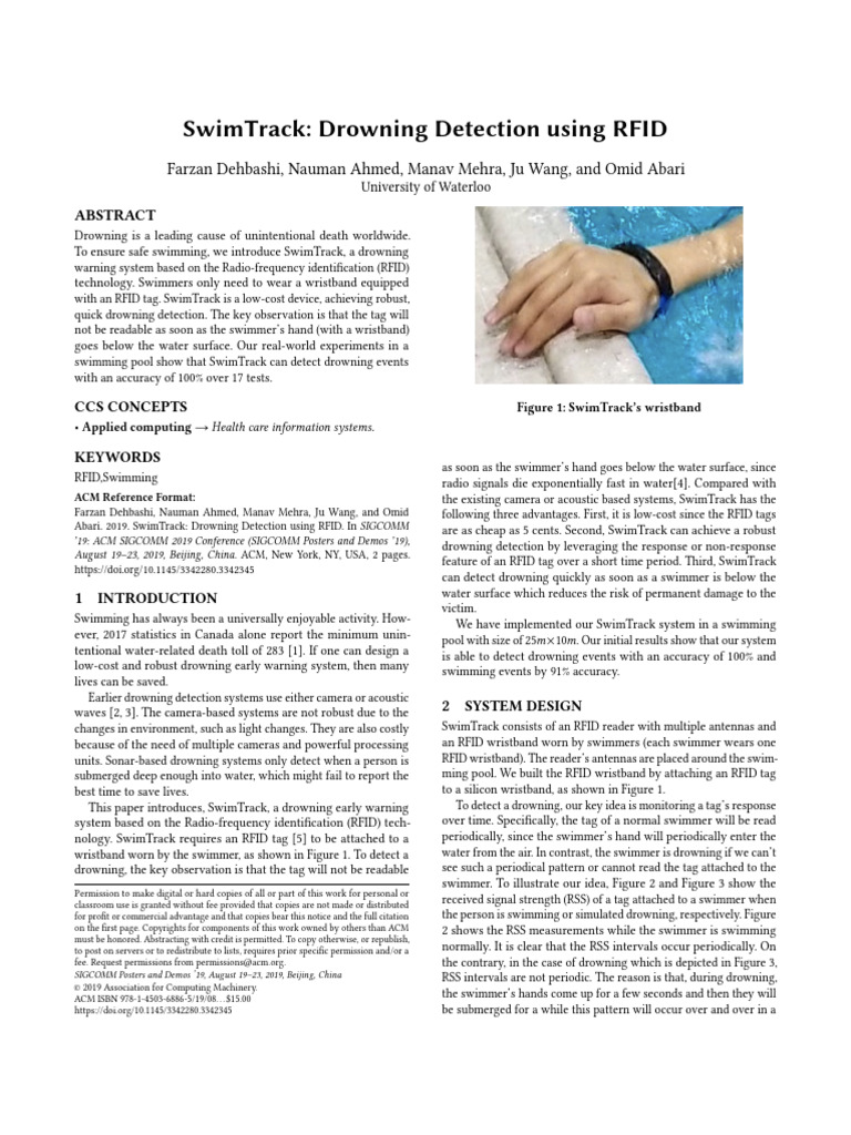 Swim Track | PDF | Radio Frequency Identification | Swimming (Sport)