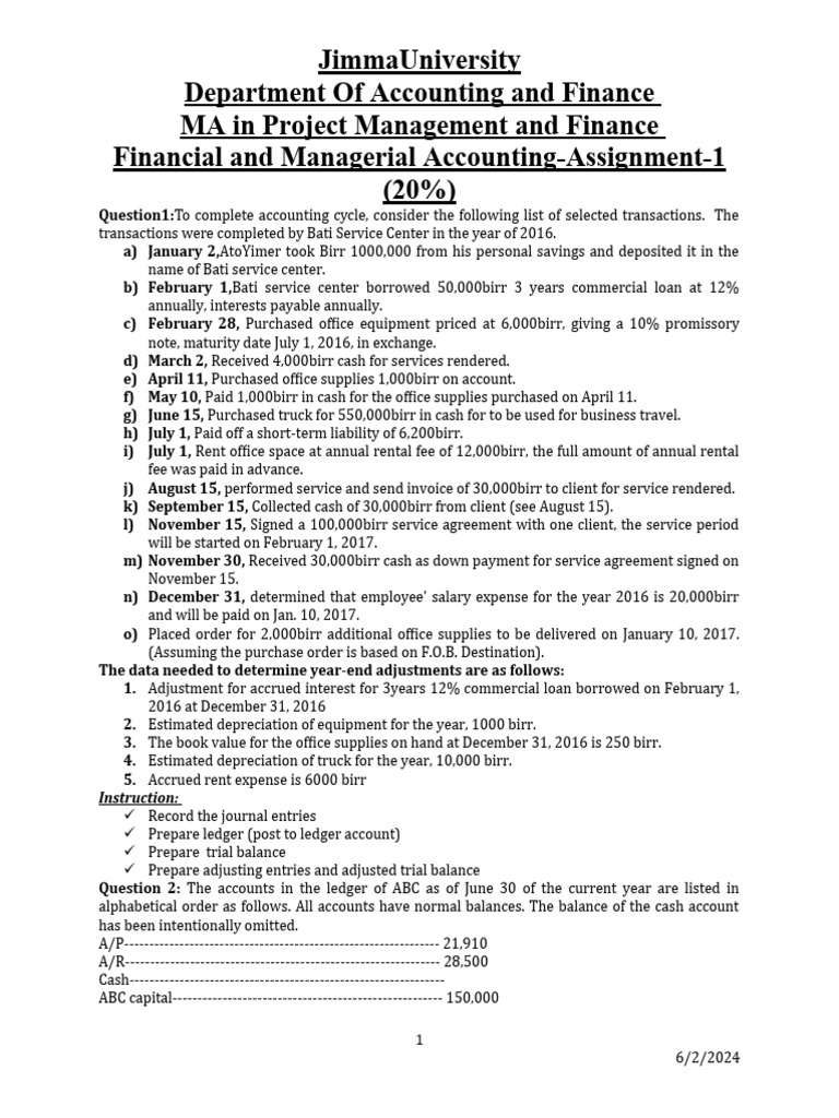 Assignment-1 (20%) | Download Free PDF | Expense | Renting