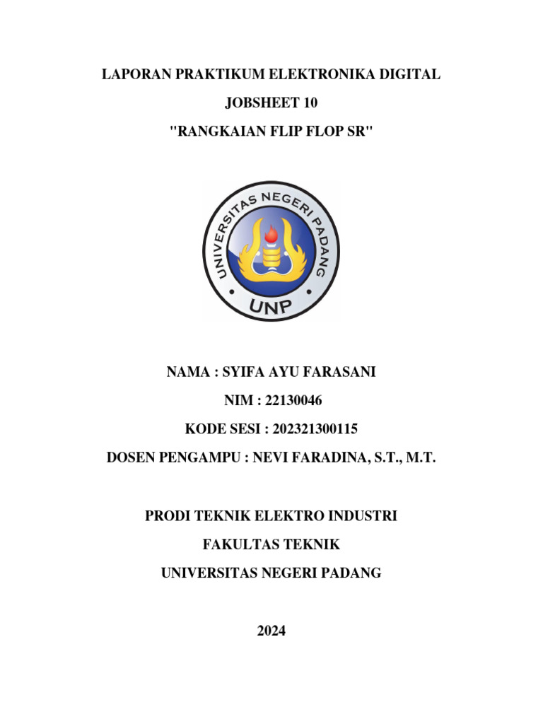 Praktikum Rangkaian Flip Flop SR | PDF