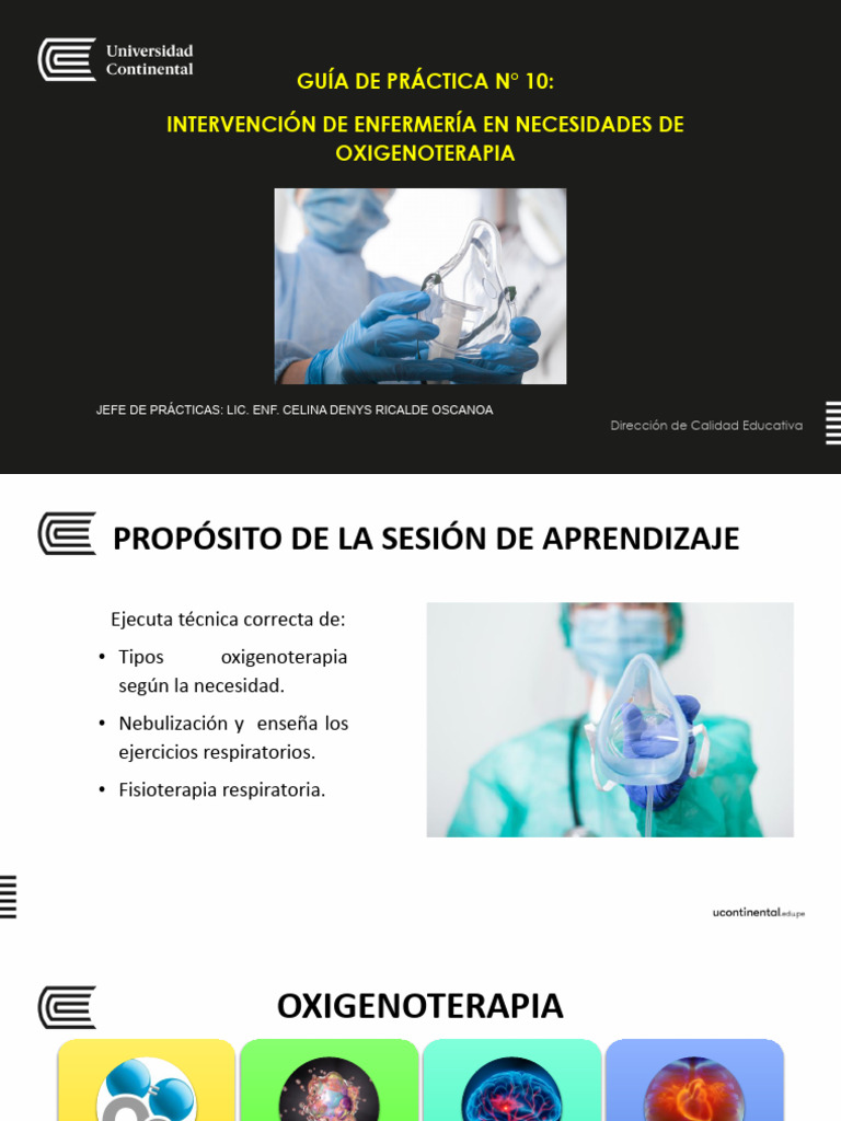 OXIGENOTERAPIA.pptx | PDF | Sistema respiratorio | Pulmón