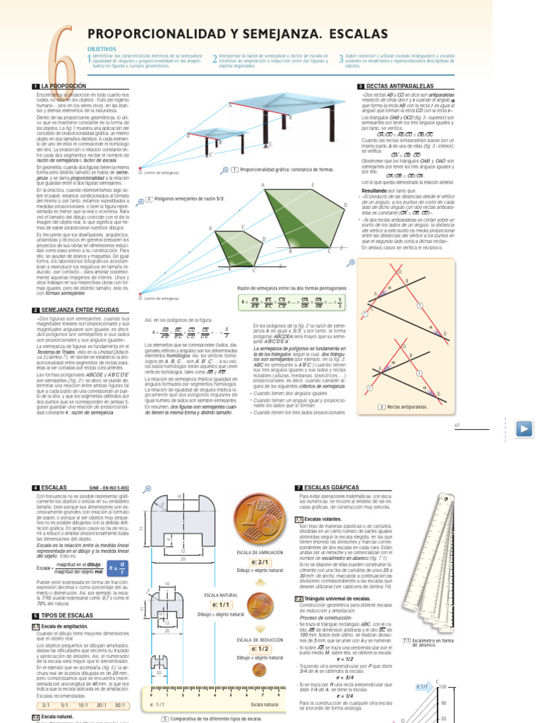 06 - DT1 - Proporcionalidad y Semejanza. Escalas | PDF | Geometría del plano euclidiano ...