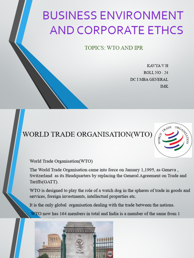 Ethics !! | PDF | World Trade Organization | Trademark