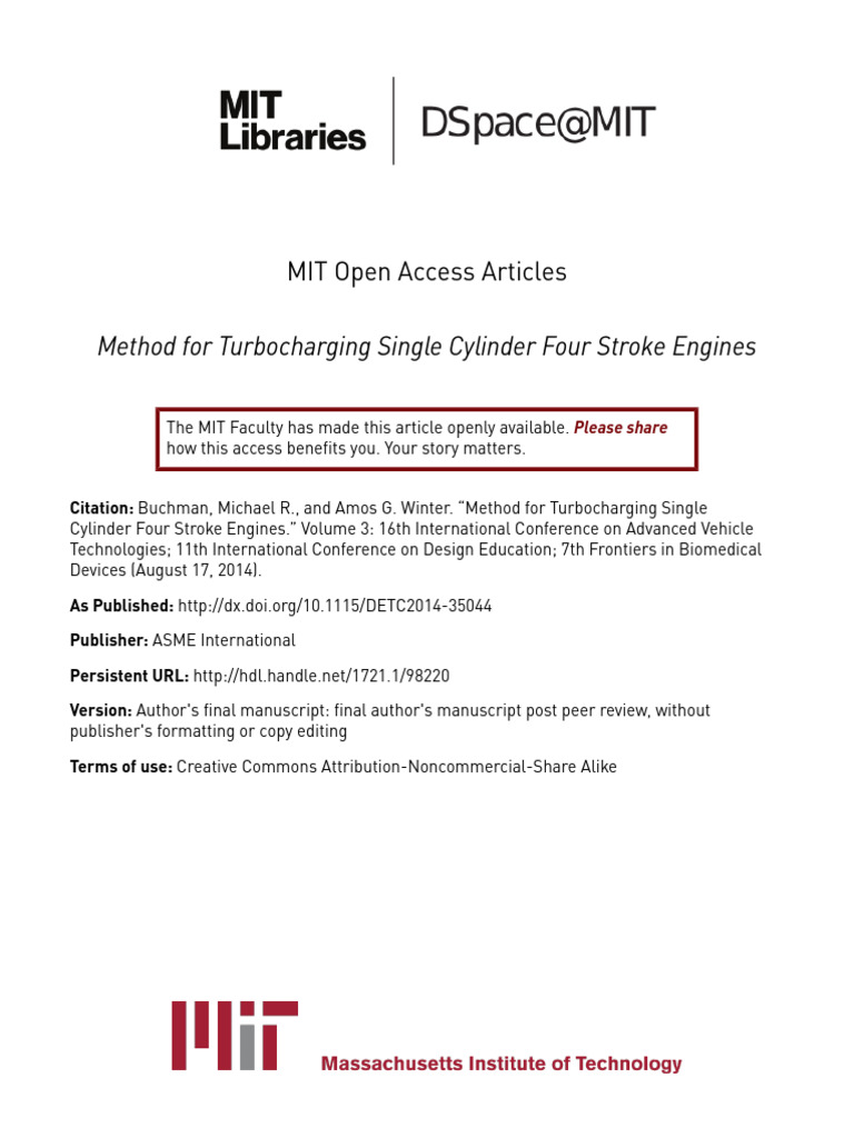 Turbo MIT 2014 TurboMain | PDF | Turbocharger | Engines