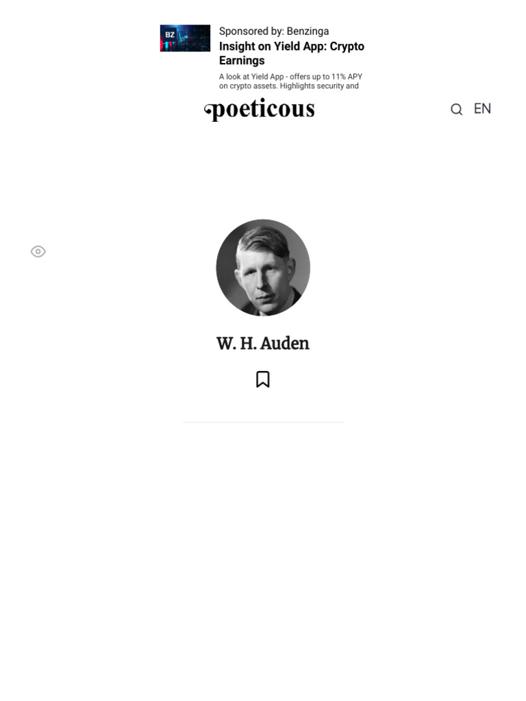 Partition, by W. H. Auden - Poems, Essays, and Short Stories in ...