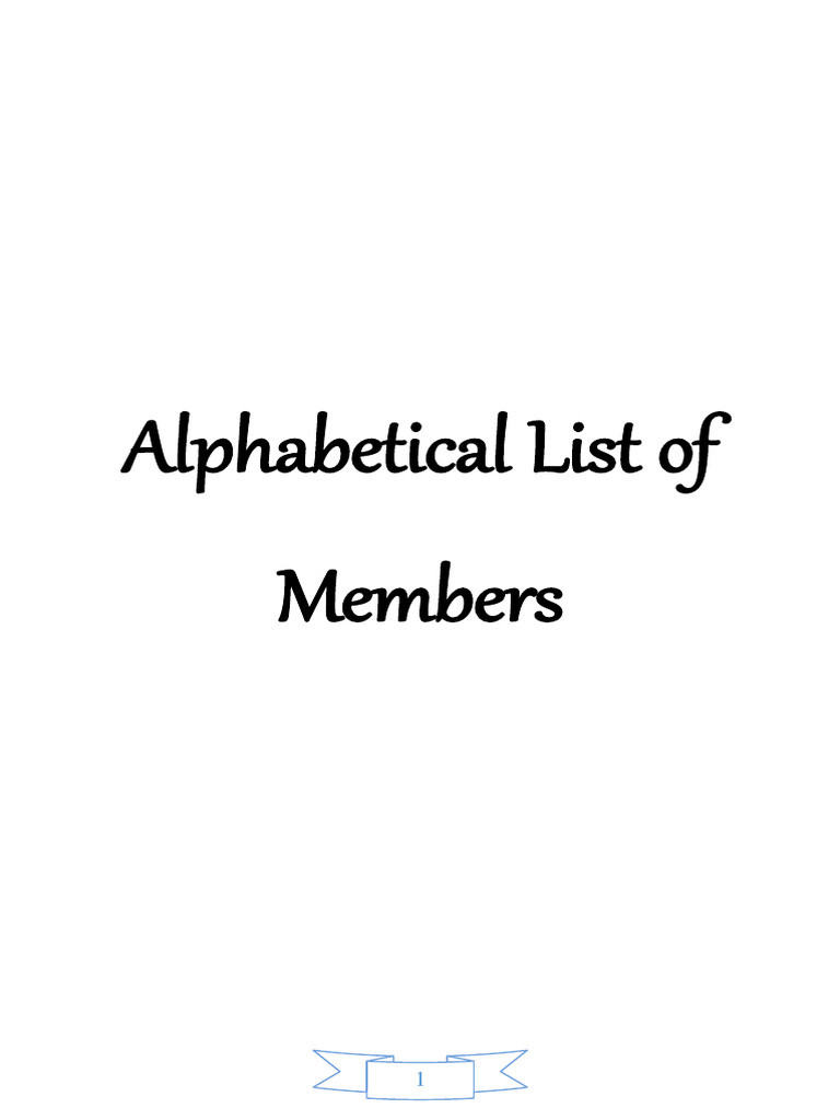 6125alphabetical List of Members - (2024-25) - 1st Draft | PDF | Dhaka ...