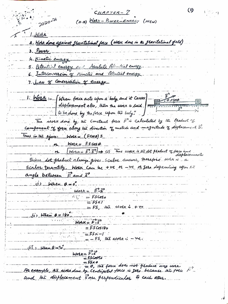 Physics. - CH 7 | PDF