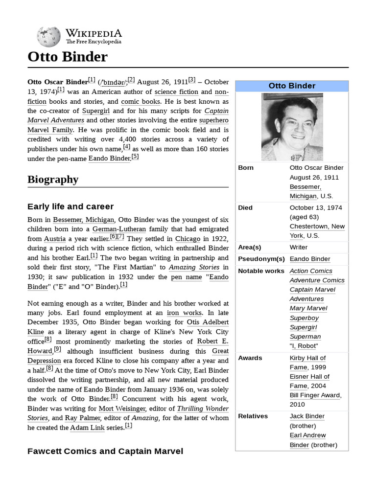 Otto_Binder resumen de wiki(documento sin caracter comercial es una ...