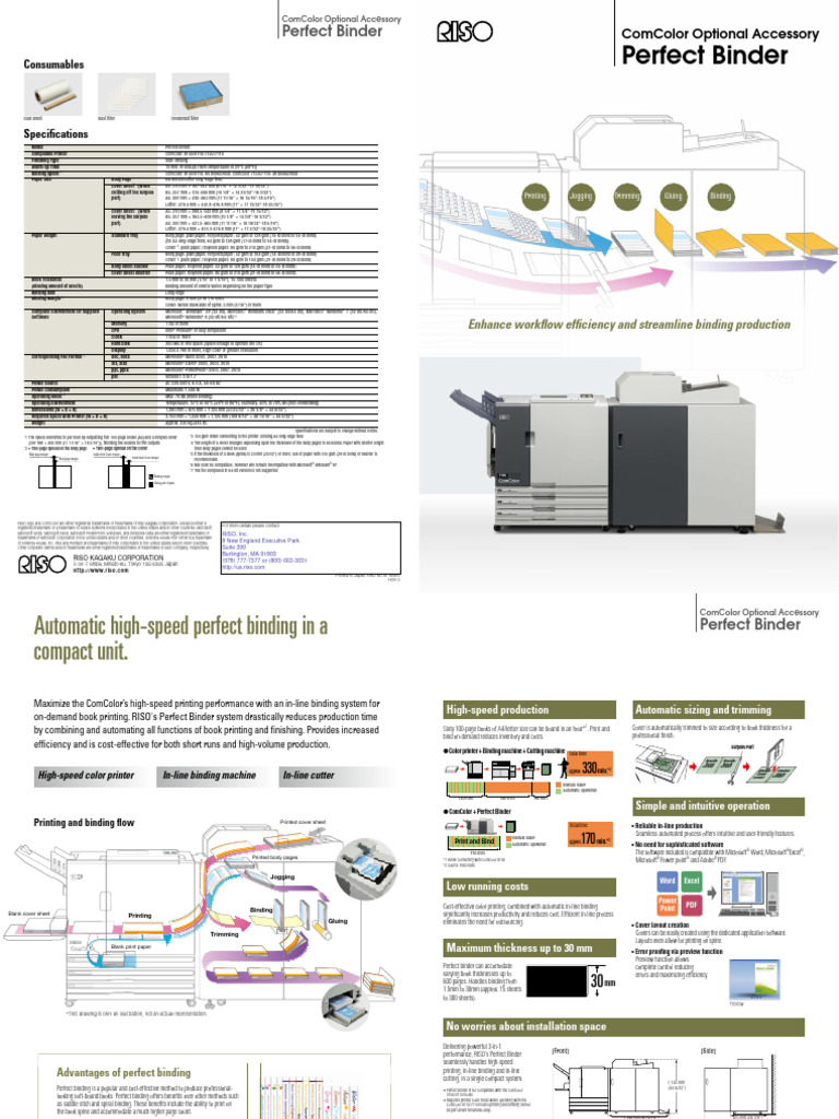 Perfect Binder Brochure | PDF | Bookbinding | 64 Bit Computing