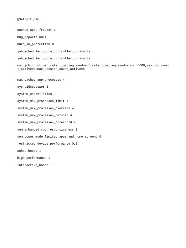 New SetEdit Boost CPU | PDF