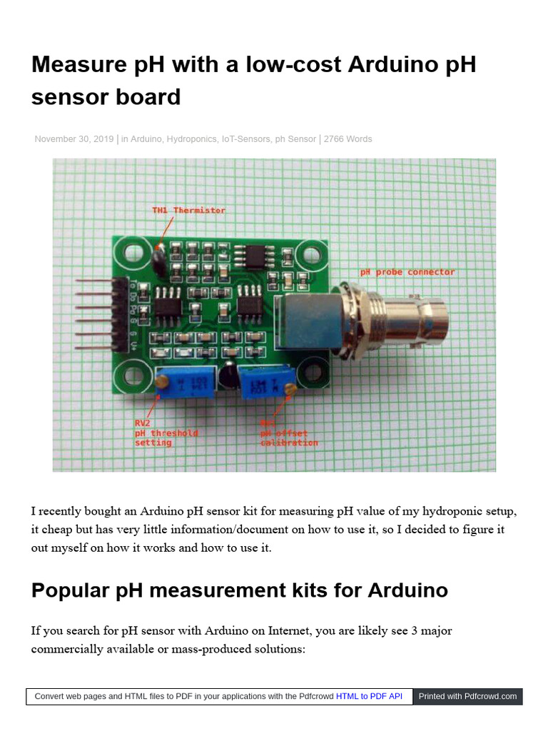 WWW e Tinkers Com 2019 11 Measure PH With A Low Cost Arduino | PDF | Operational Amplifier | Ph