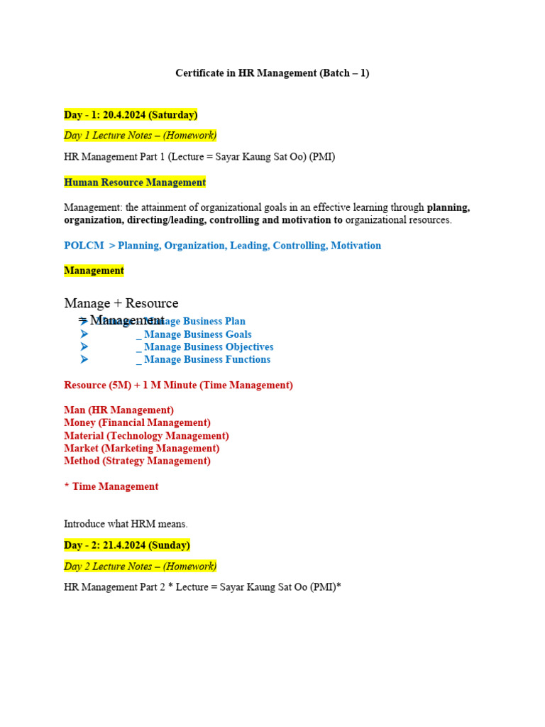 HR Management Module 1 Overview | PDF | Human Resources | Human ...