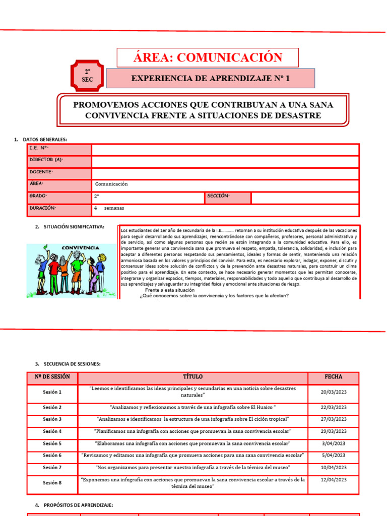 2º Eda 1 - Comunicación | PDF | Infografia | Aprendizaje