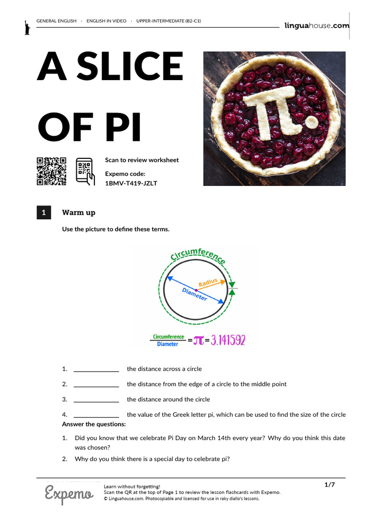 A Slice of Pi American English Teacher | PDF | Pi | Numbers