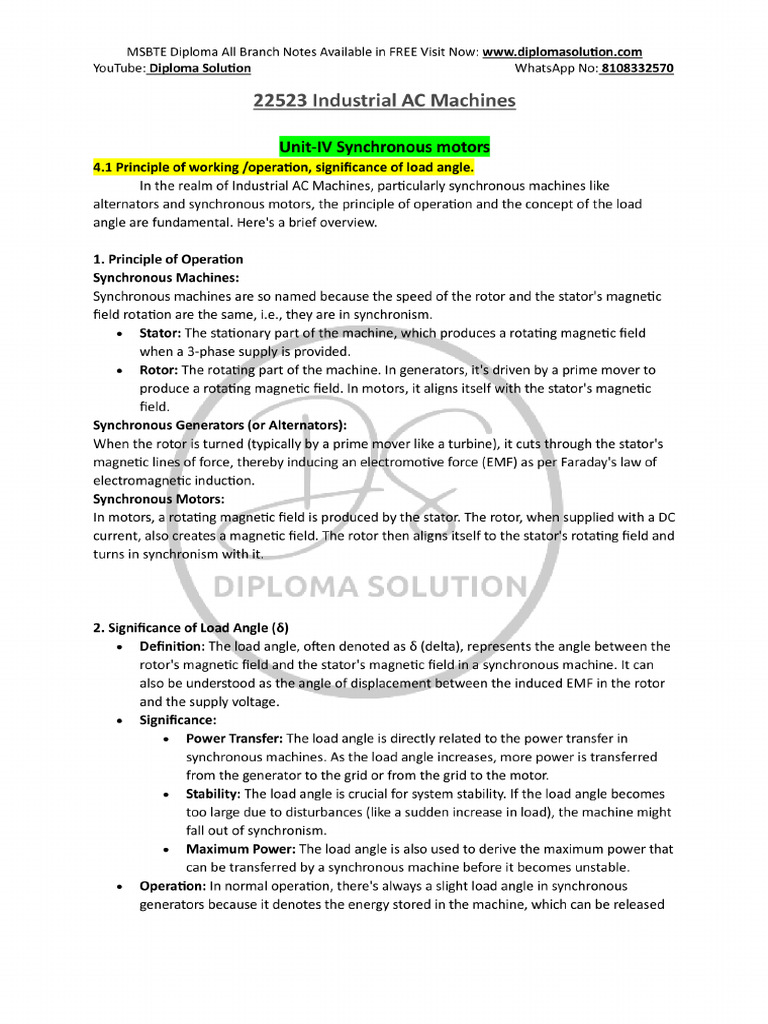 Industrial AC Machines 4 | PDF