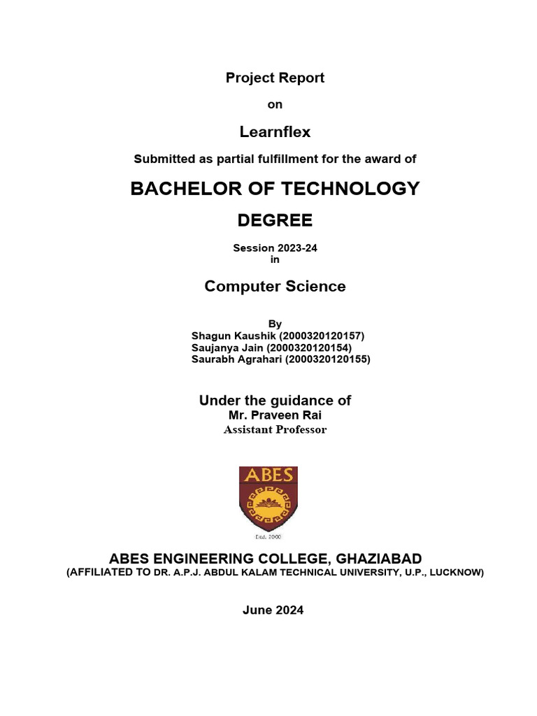 LearnFlex Final Report | PDF | Educational Technology | Databases