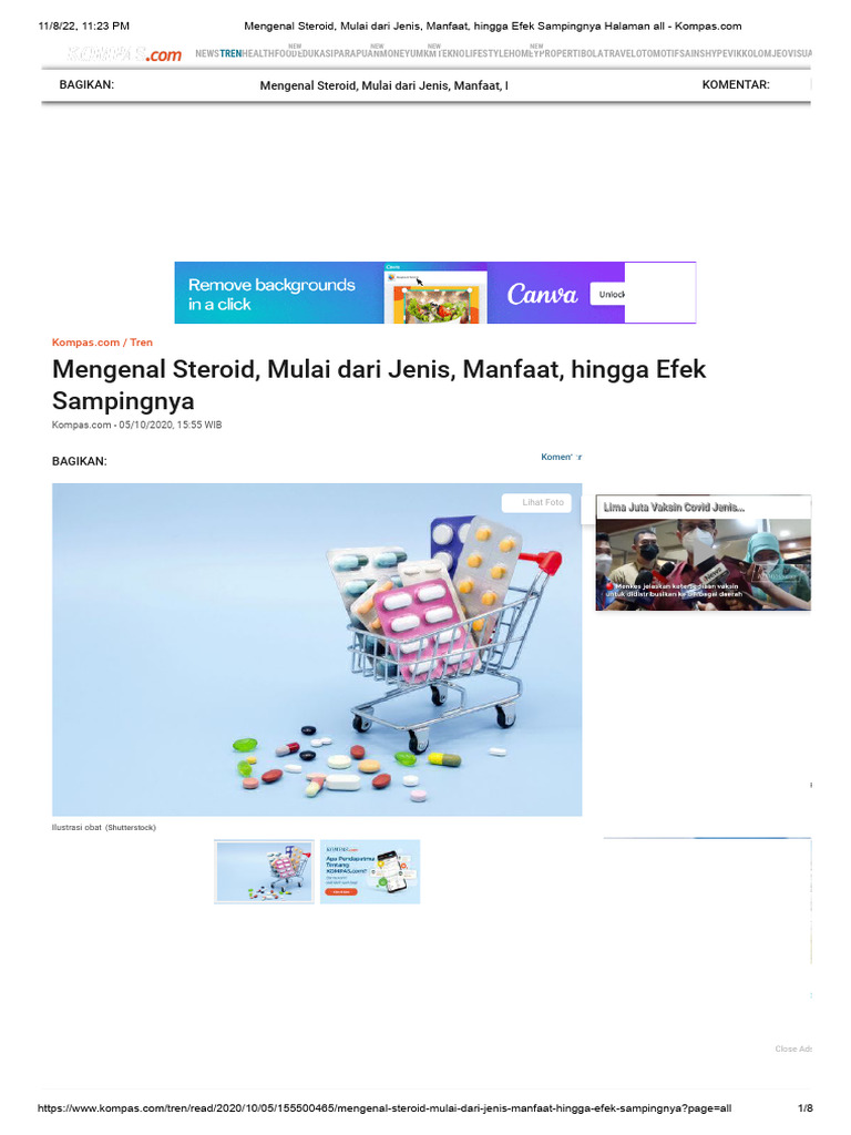 Mengenal Steroid, Mulai Dari Jenis, Manfaat, Hingga Efek Sampingnya Halaman All | PDF