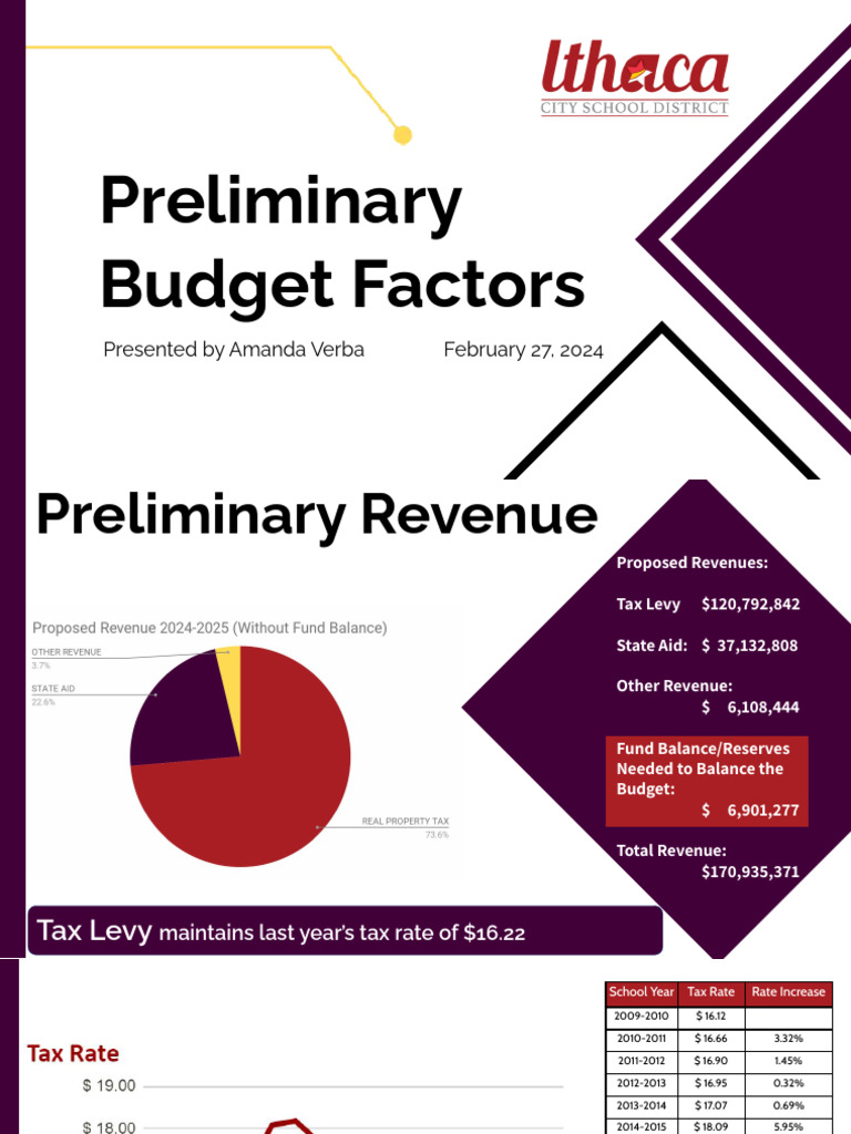 2024 - 0227 Preliminary Budget Factors | PDF | Taxes | Budget