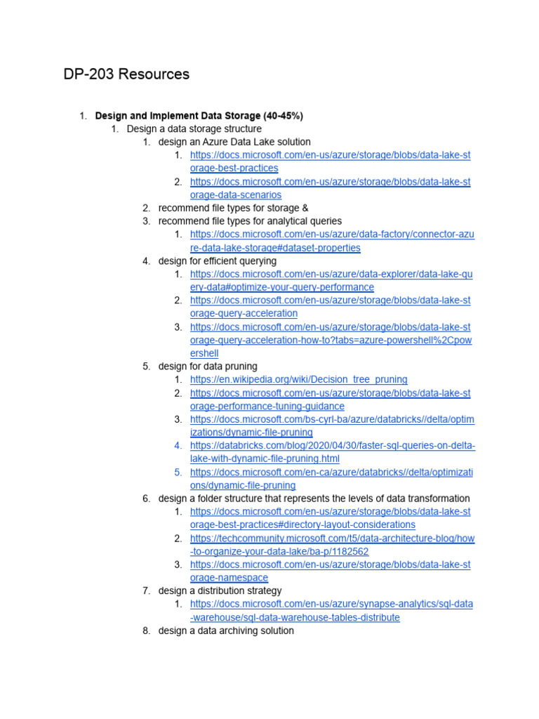 DP-203 Resources | PDF | Computing | Data Management
