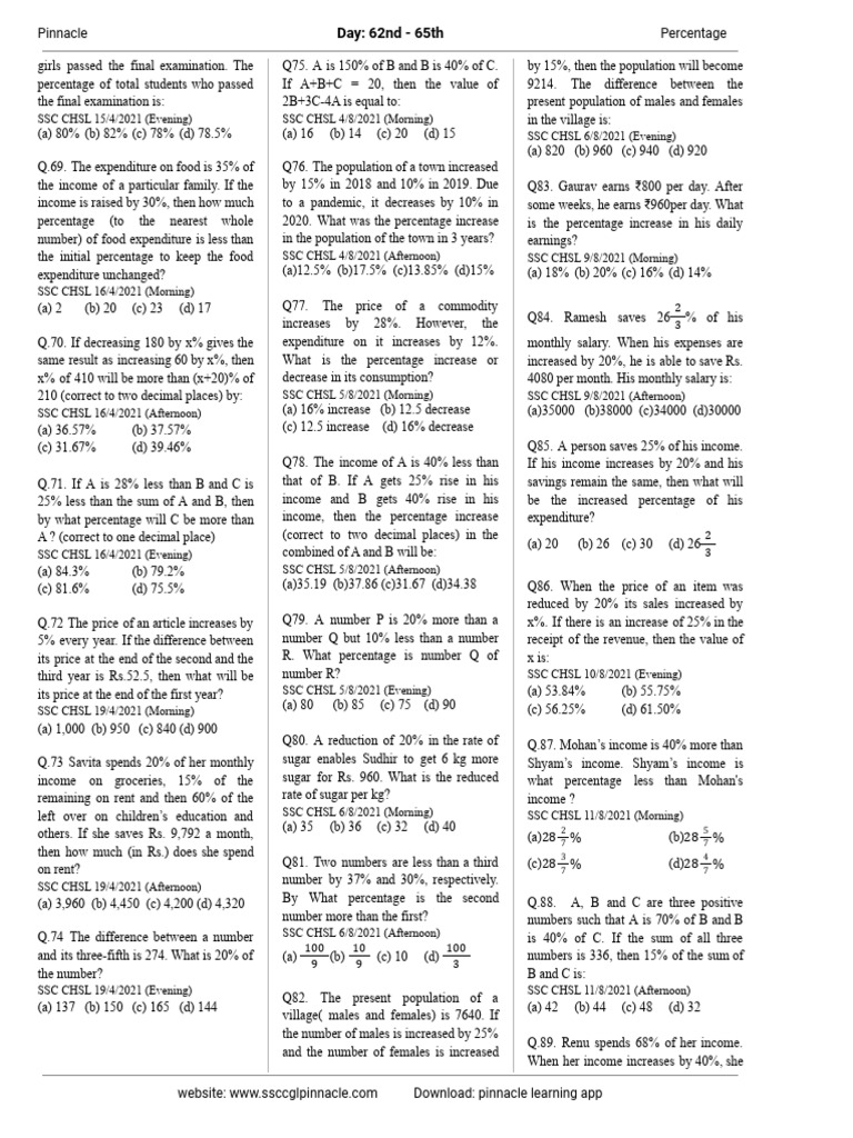 Day: 62nd - 65th | PDF | Percentage | Economies