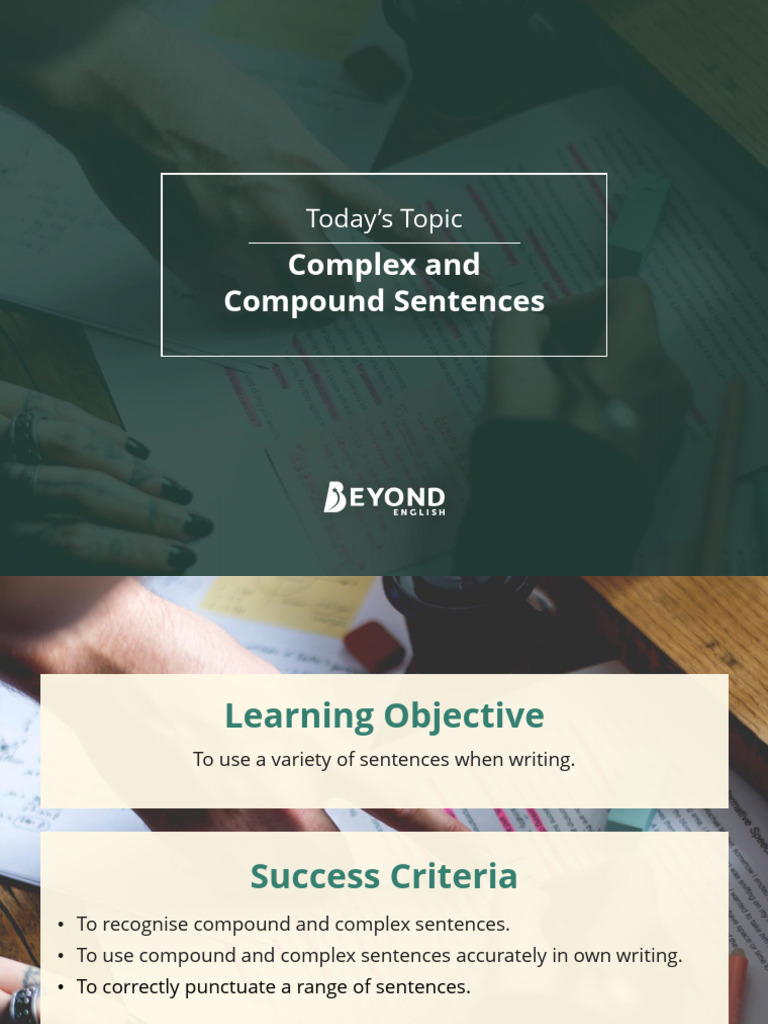 Mastering Compound and Complex Sentences | PDF | Sentence (Linguistics ...