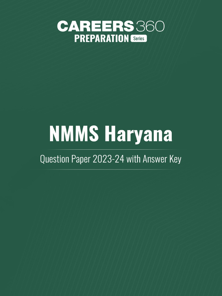NMMS Haryana Question Paper 2023 | PDF