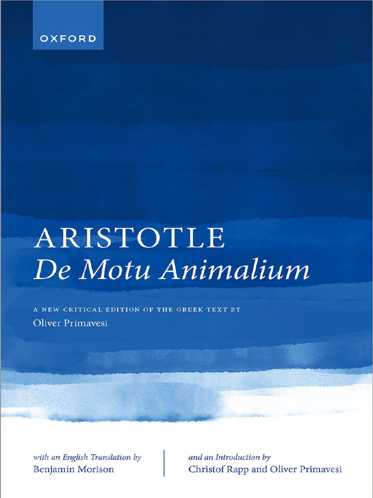 De-Motu-Animalium-text-and-translation, Primavesi, O. Ed. | PDF | Soul ...