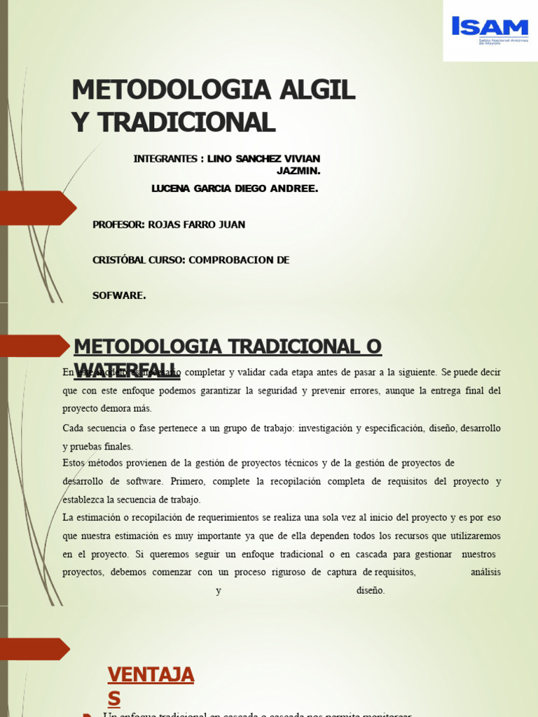 Metodologia Algil y Tradicional. | PDF | Scrum (desarrollo de software ...