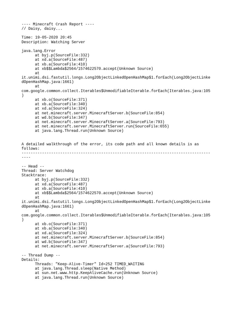 Crash 2020 05 19 204518 Server Pdf Java Virtual Machine Oracle Acquisitions 8969